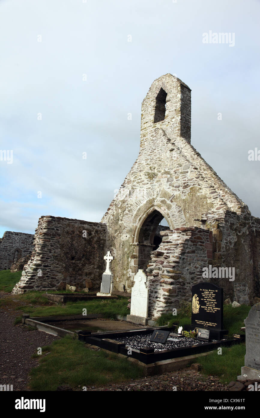 Priory founded by the monks when they left the Skelligs, Ballinskelligs ...