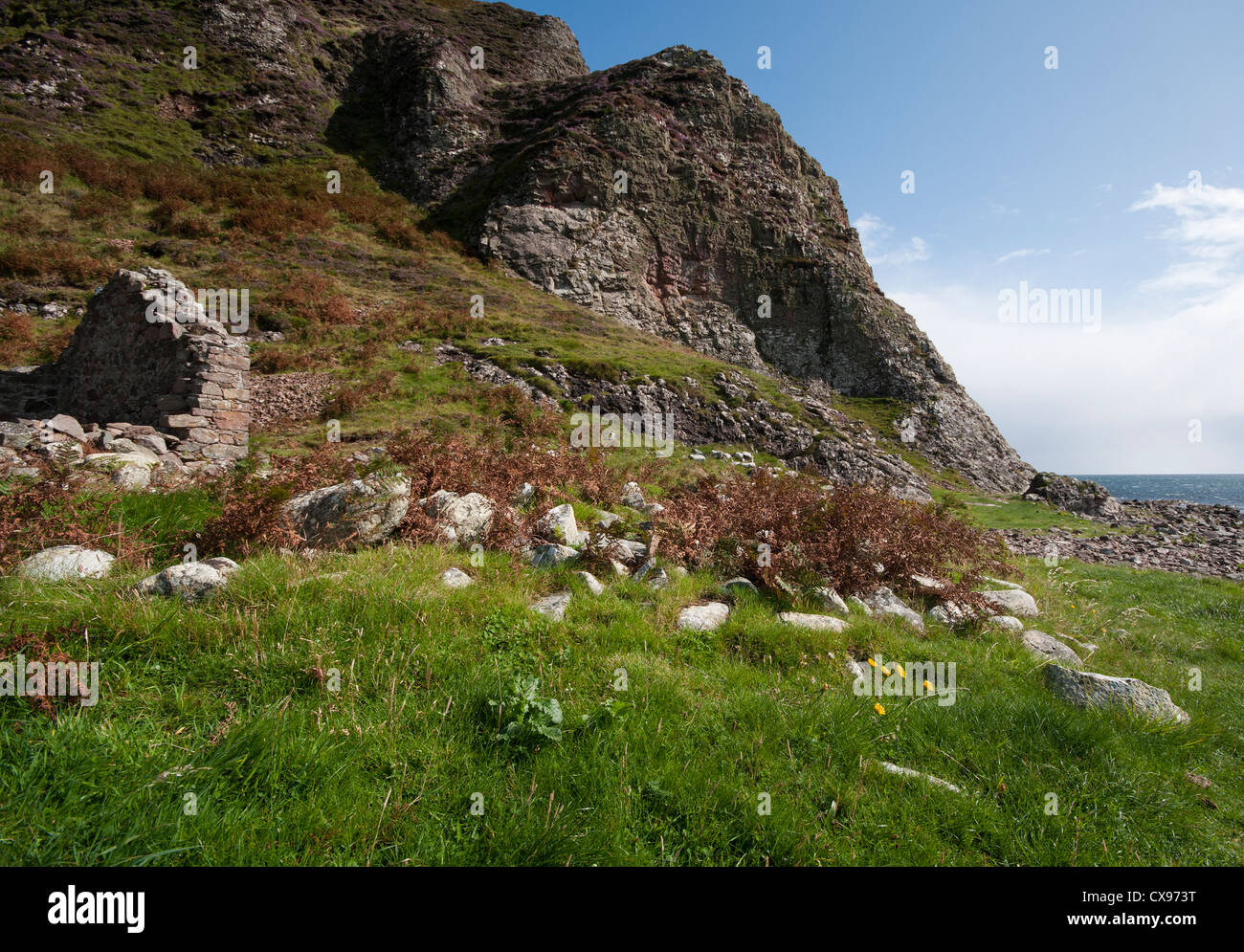 Cliffs and Rocky Outcrop Davaar Island Argyll and Bute Scotland Stock ...