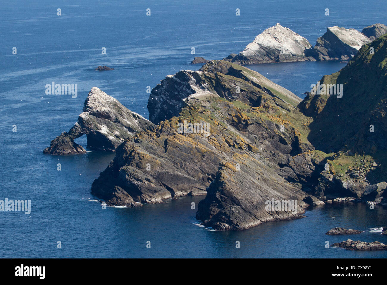 Rocky coast line on Hermaness Unst Shetland Islands Stock Photo - Alamy
