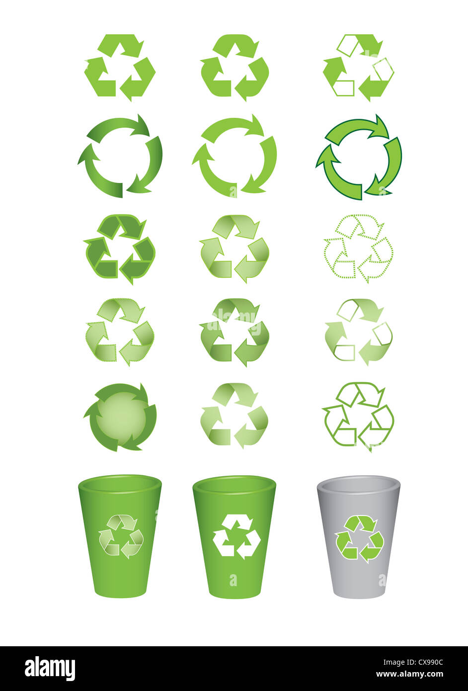 set of recycle icons Stock Photo - Alamy