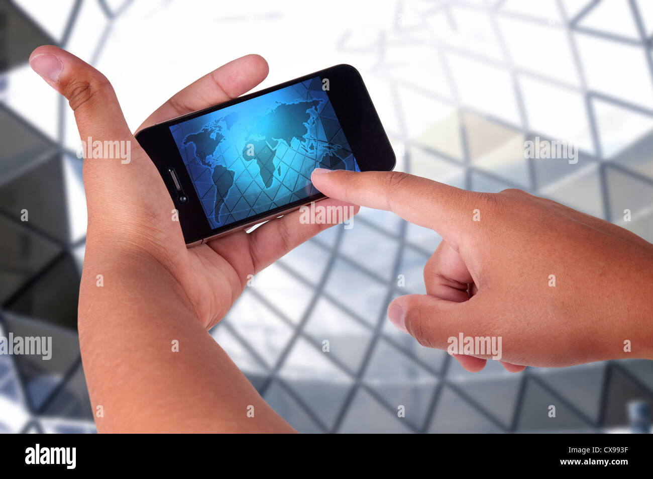 Hand touch pda icon hi-res stock photography and images - Alamy