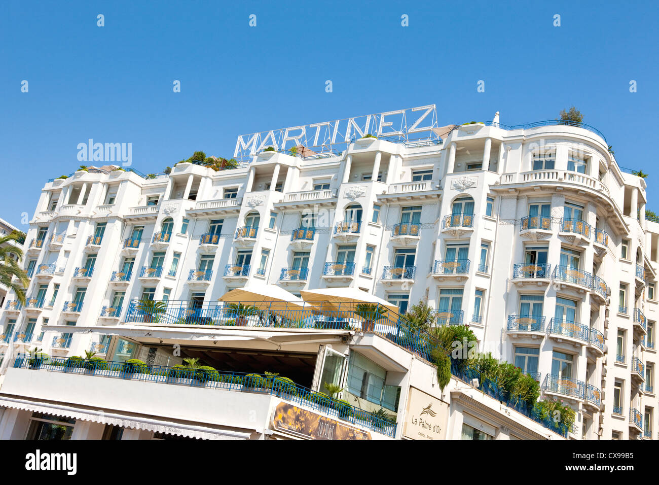 The famous art deco style Grand Hotel Martinez on the Croisette at ...