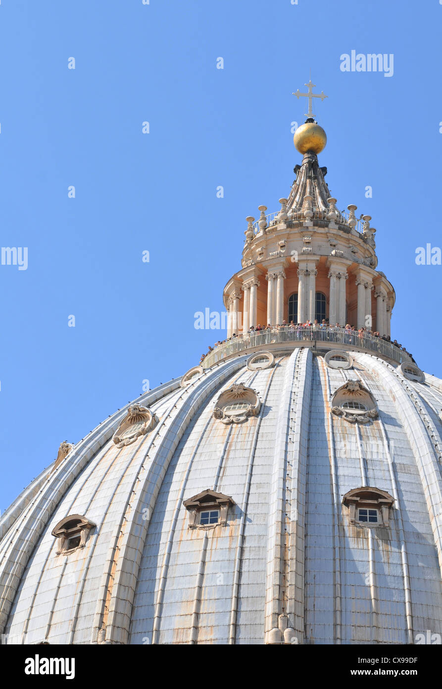 Architectural detail of San Pietro basilica's roof in Vatican Stock ...