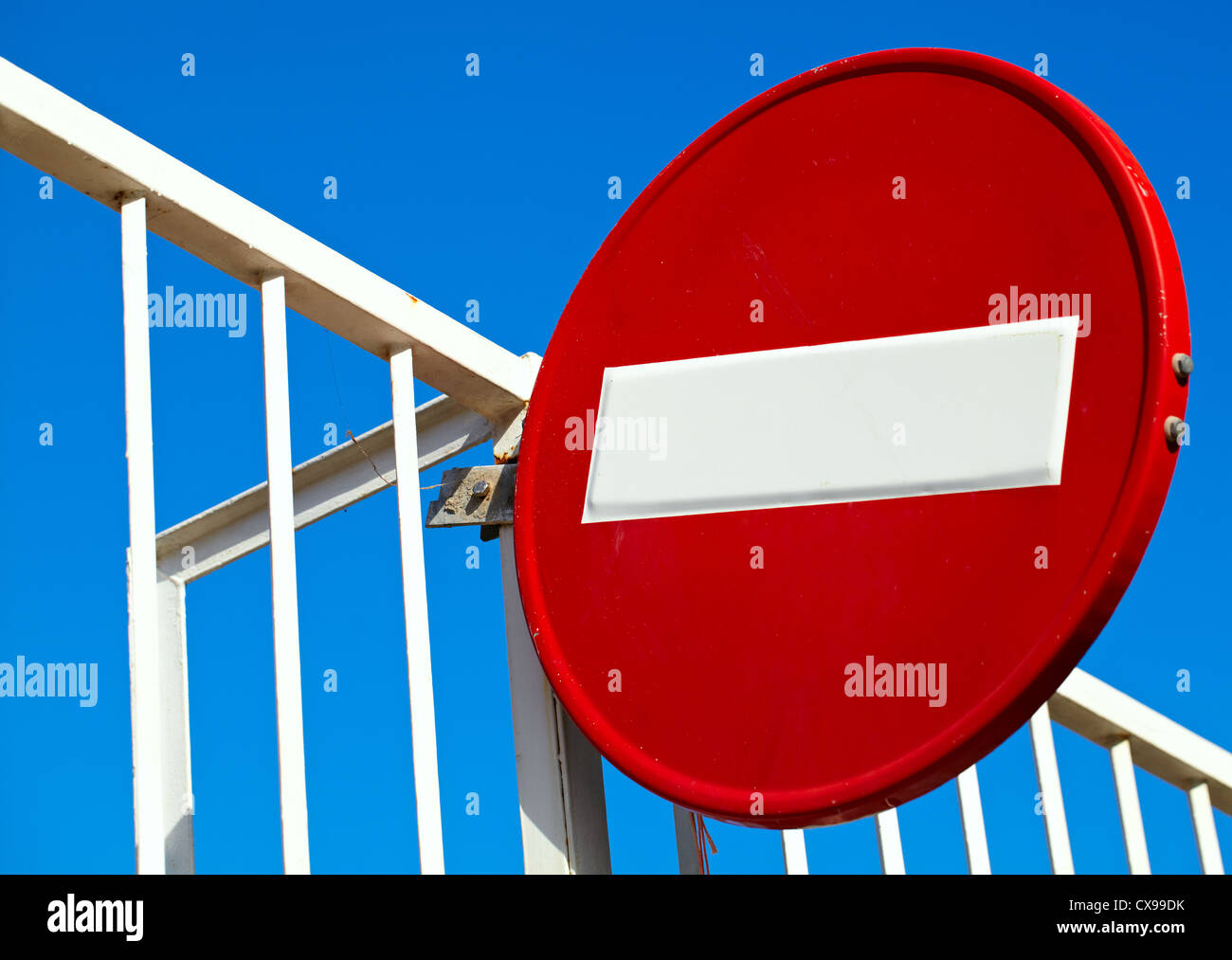 No entry sign sky background hi-res stock photography and images - Alamy