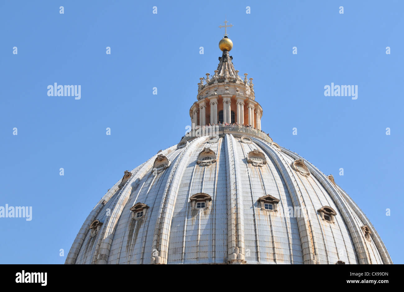 Architectural detail of San Pietro basilica's roof in Vatican Stock ...