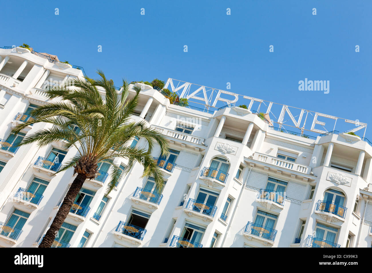 The famous art deco style Grand Hotel Martinez on the Croisette at ...