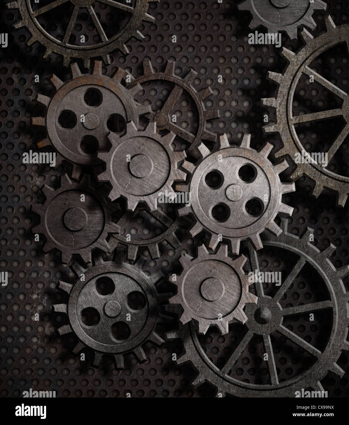 rusty gears metal background Stock Photo - Alamy