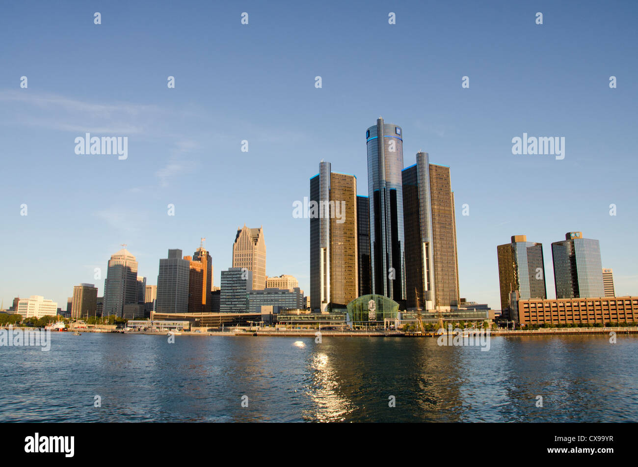 Detroit river view hi-res stock photography and images - Alamy