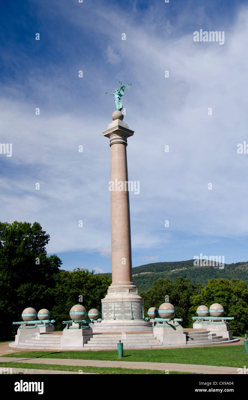 New York, West Point US Military Academy, Trophy Point. Battle Monument ...