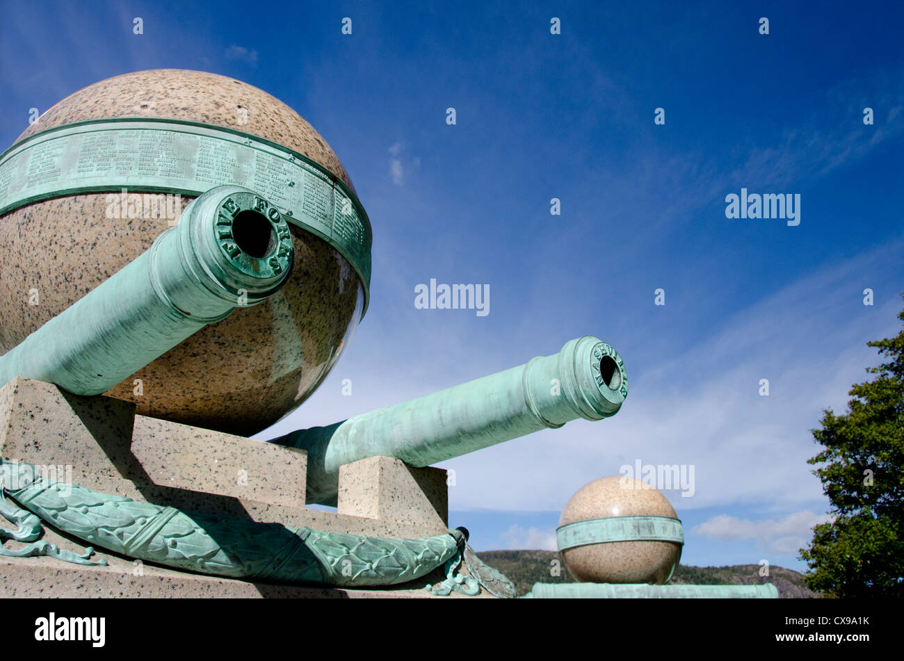 New York, West Point US Military Academy, Trophy Point. Battle Monument ...