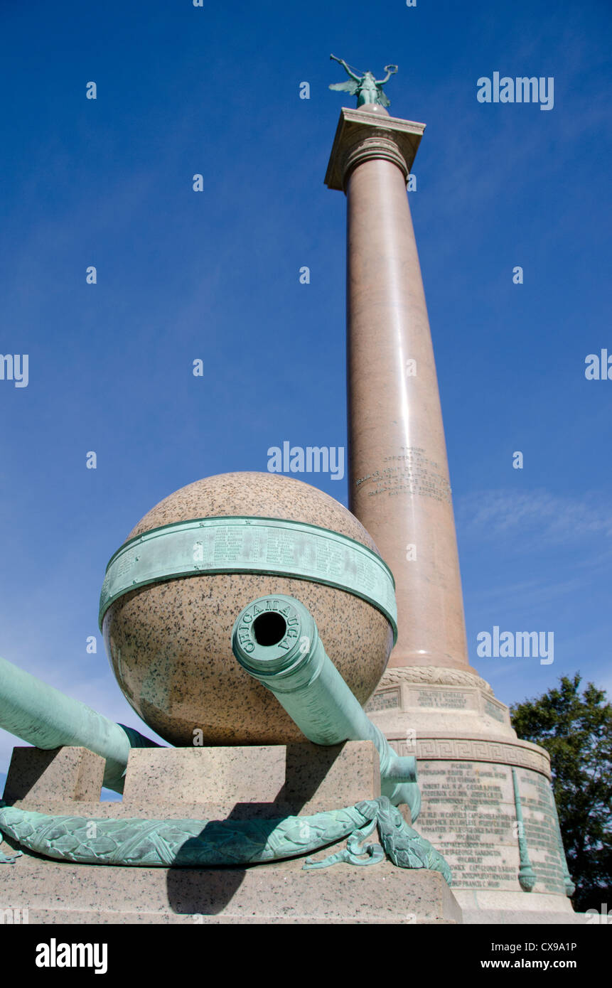 New York, West Point US Military Academy, Trophy Point. Battle Monument ...