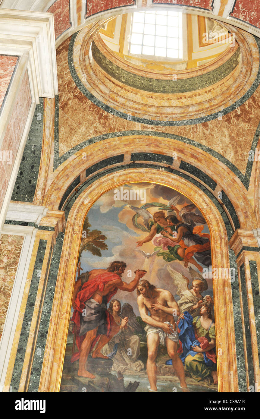 Renaissance mosaic depicting the biblical scene of Christ's Baptism ...