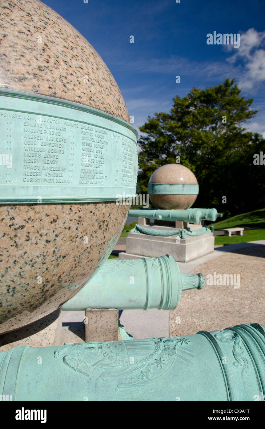 New York, West Point US Military Academy, Trophy Point. Battle Monument ...