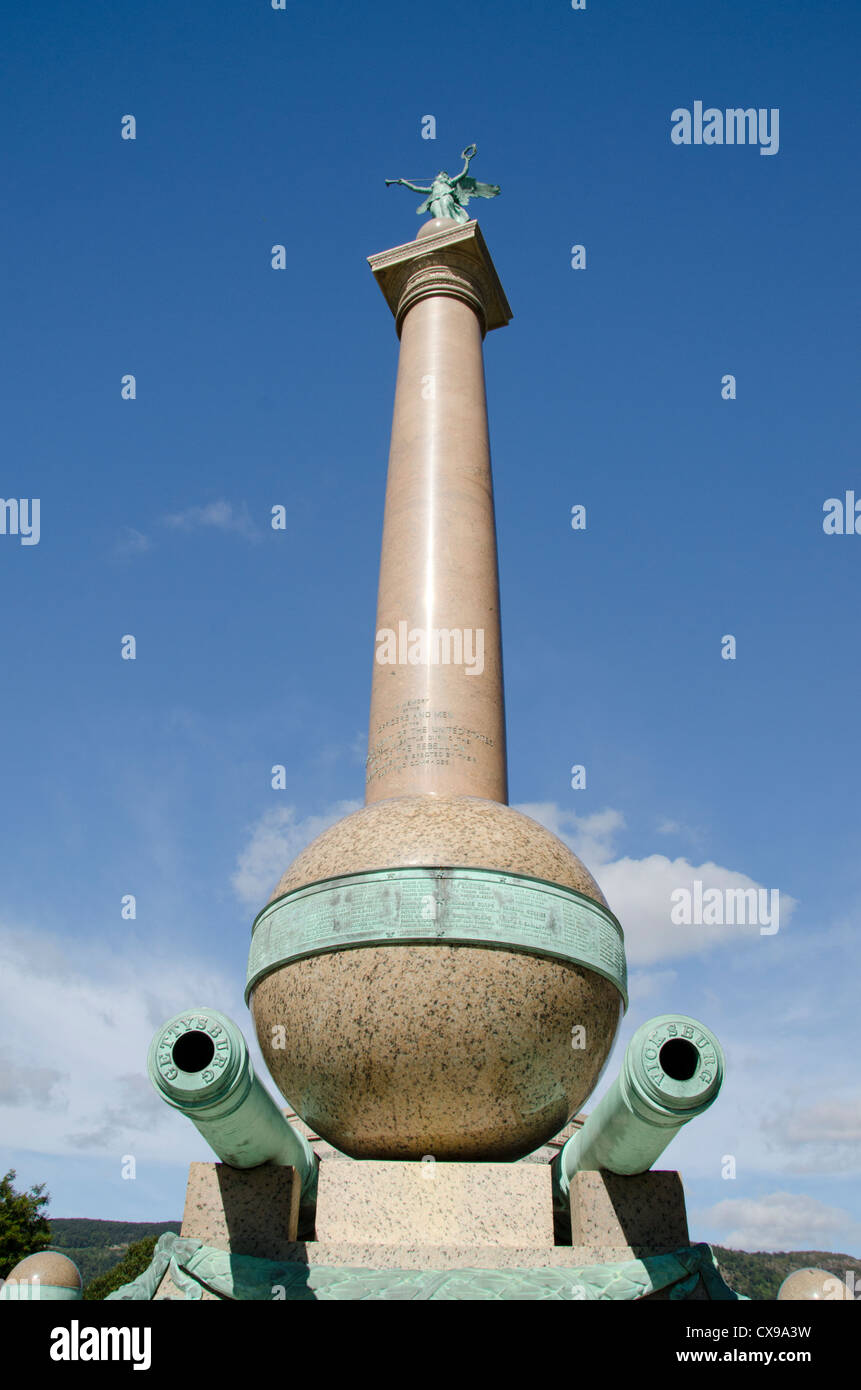 New York, West Point US Military Academy, Trophy Point. Battle Monument ...