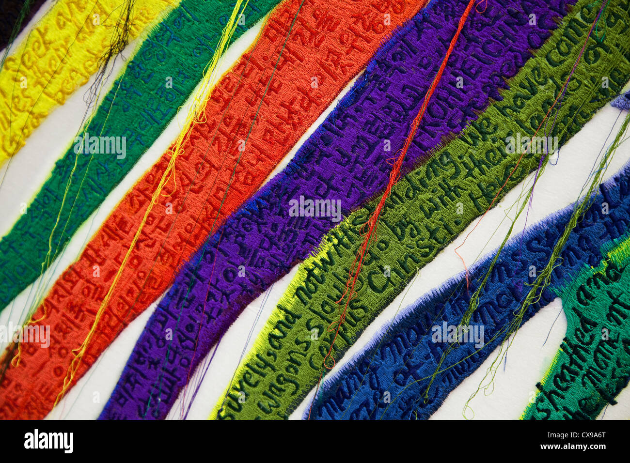 North Korean Kyungah Ham hand embriodery on, textile, fashion, thread ...