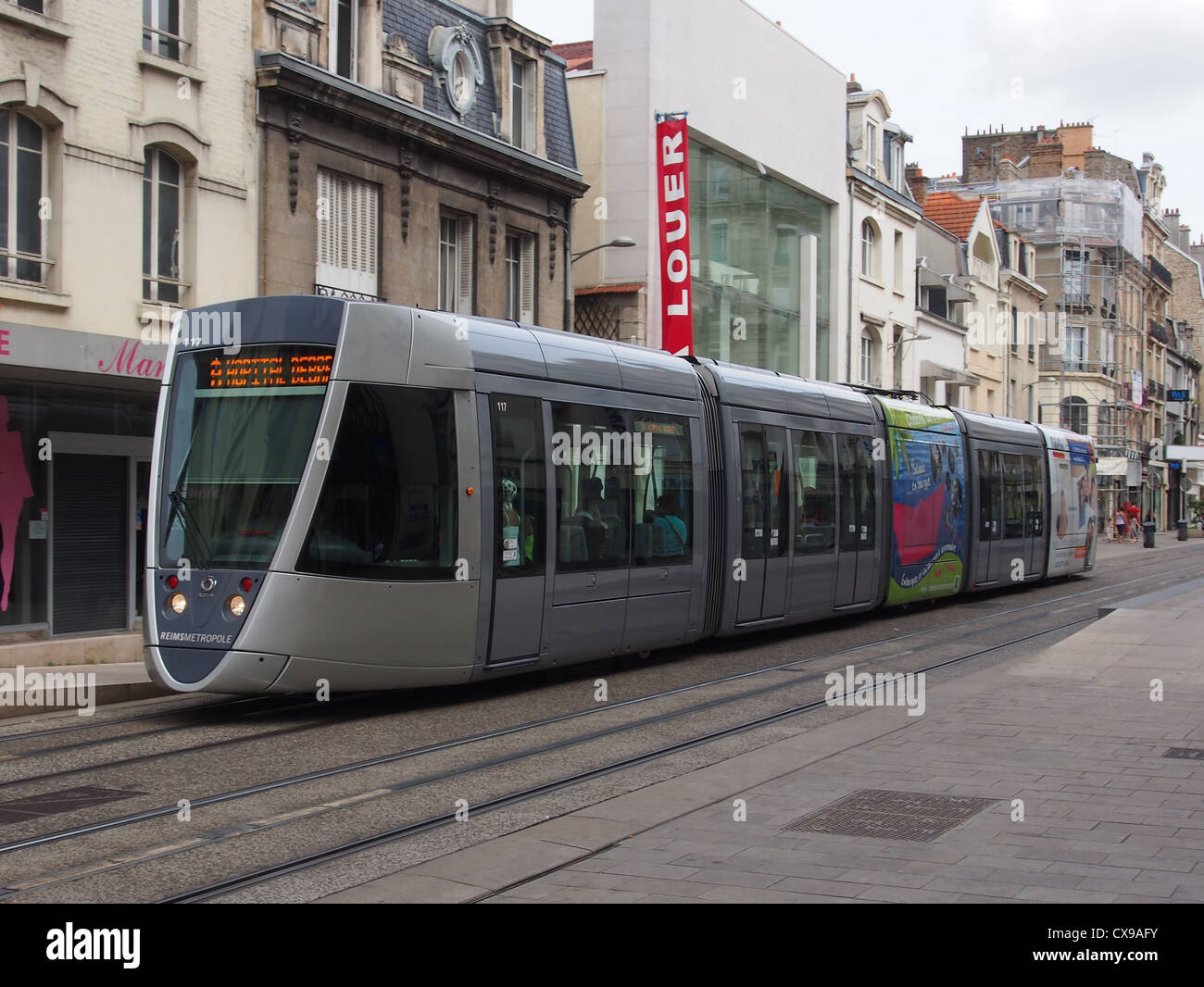 Trams in Reims Stock Photo - Alamy