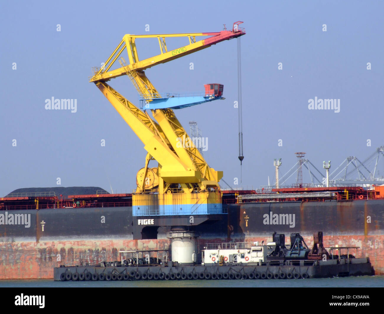 Crane barge Figee of EMC at Rotterdam Stock Photo - Alamy