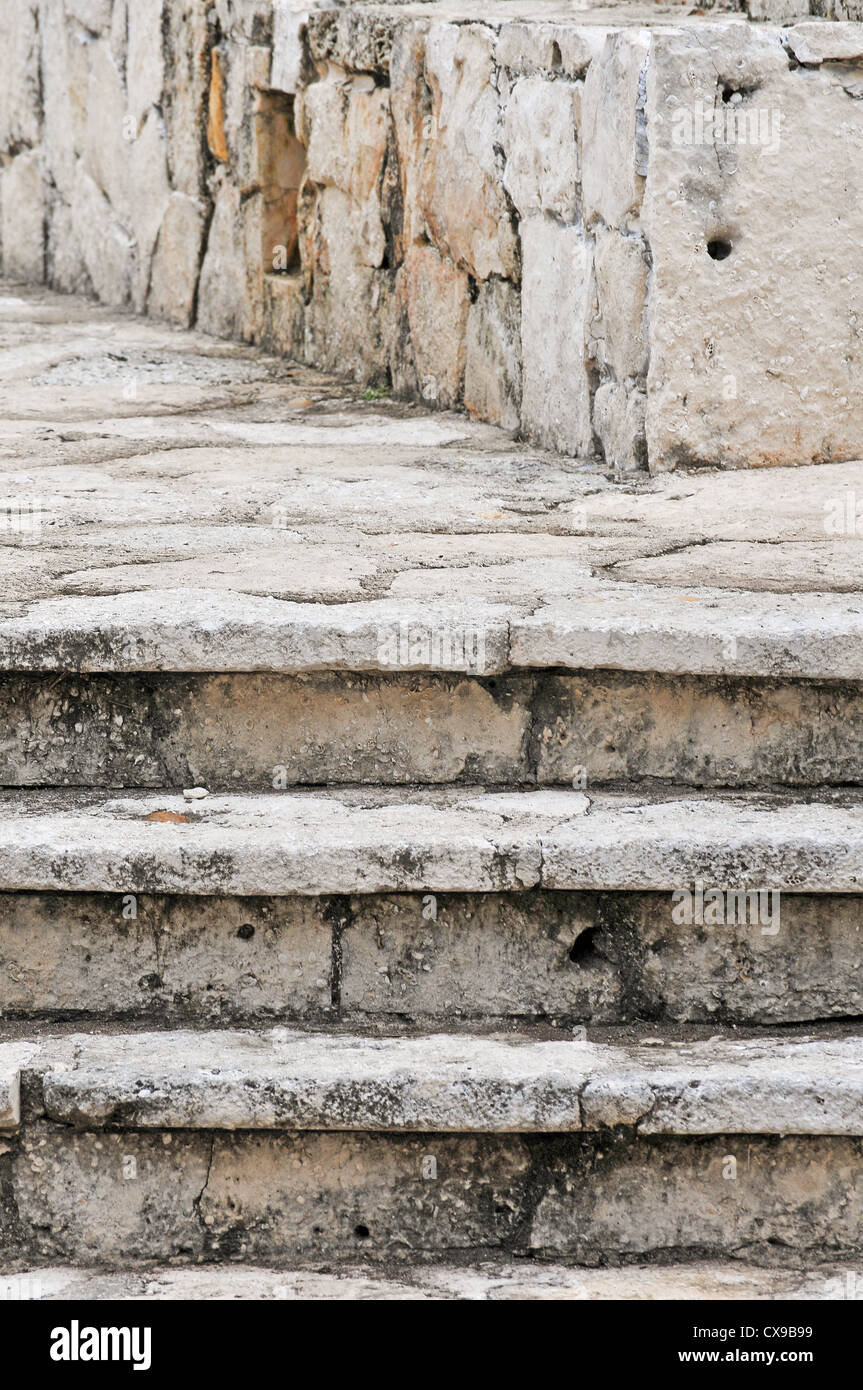 Old stairs built in Cozumel - Mexico Stock Photo - Alamy