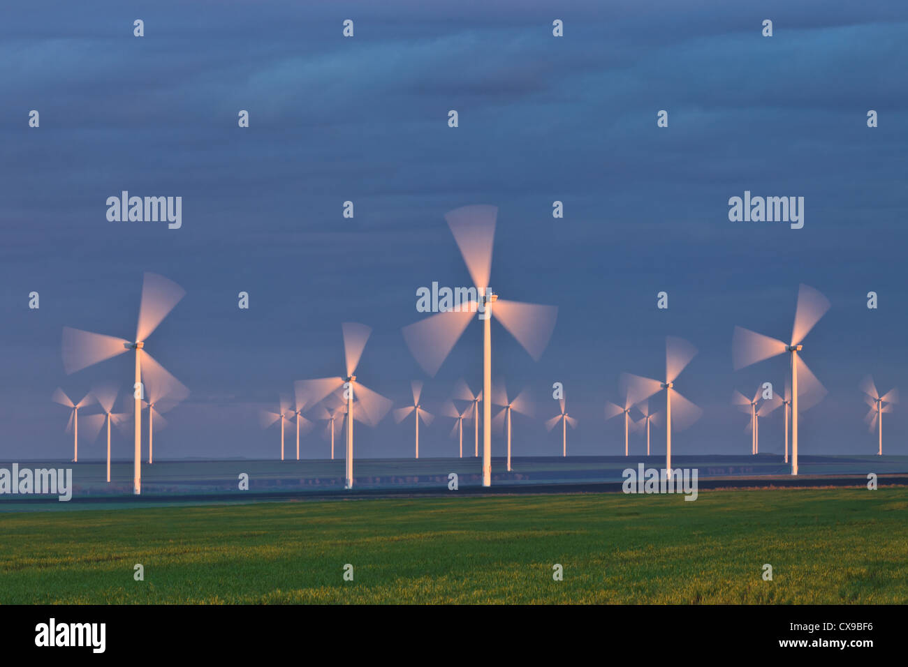 Rural scene rotating wind turbines hi-res stock photography and images ...