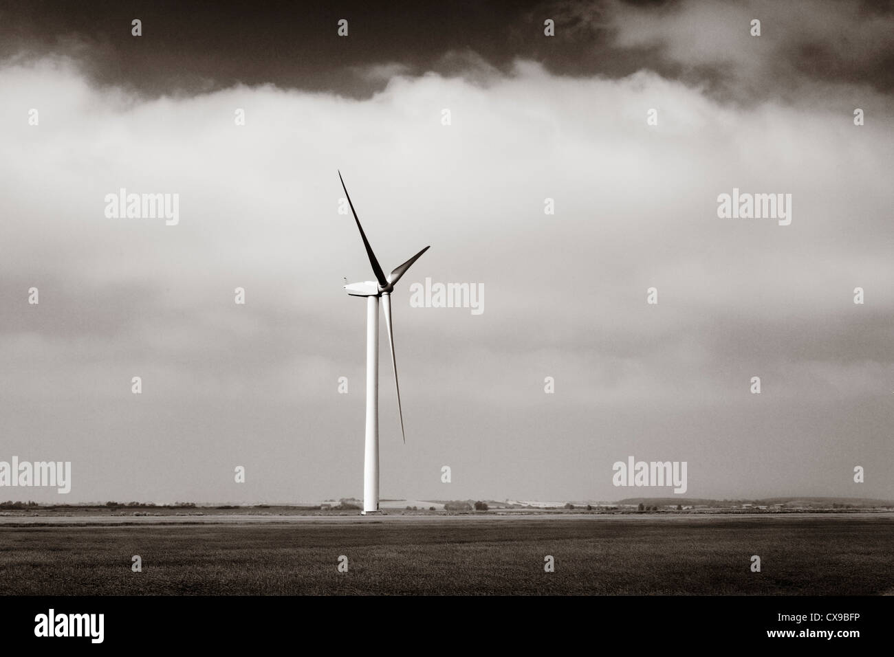 landscape shots of windmill farm near chatteris set in the ...