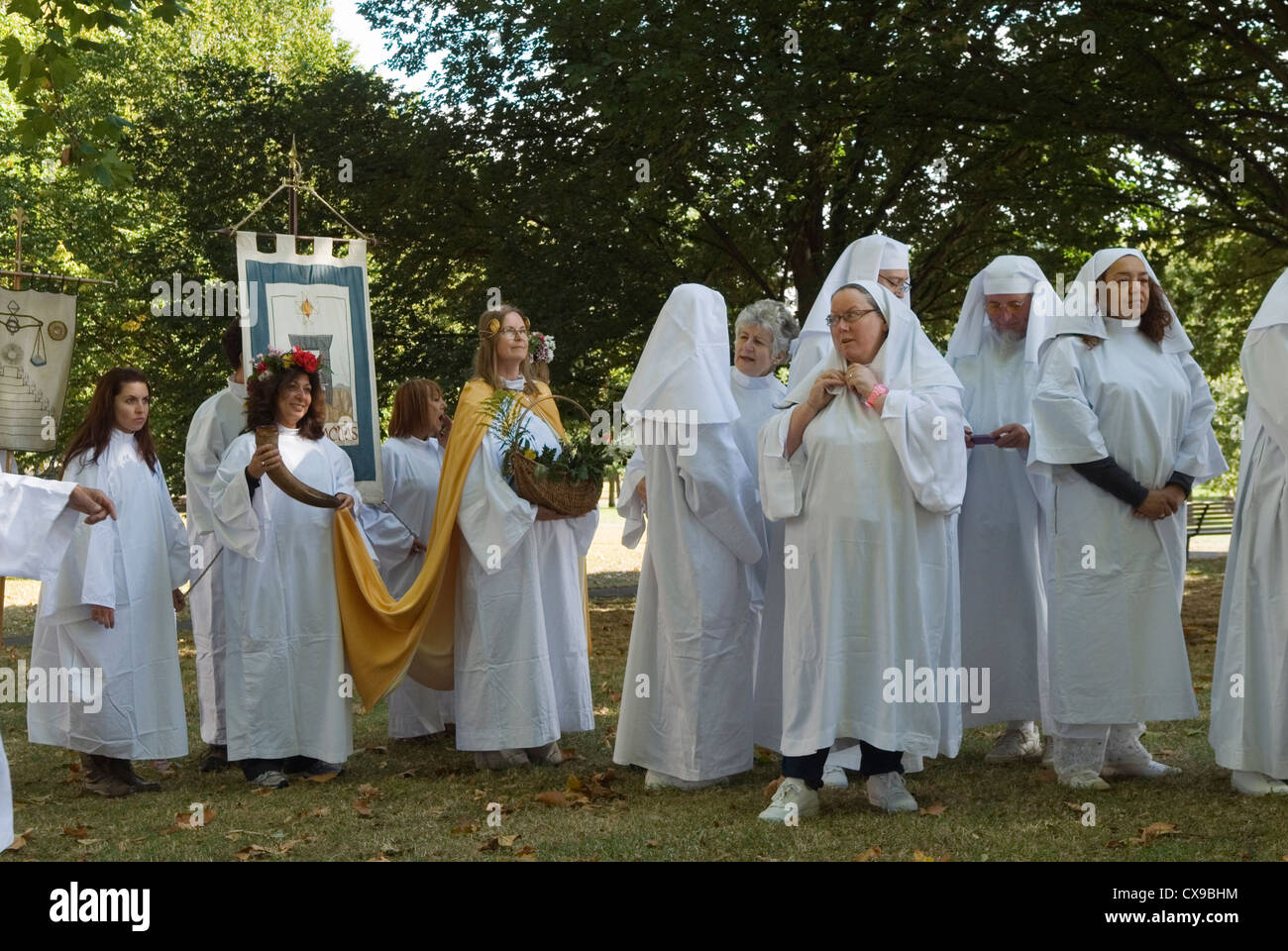 Woman druid robe hi-res stock photography and images - Alamy