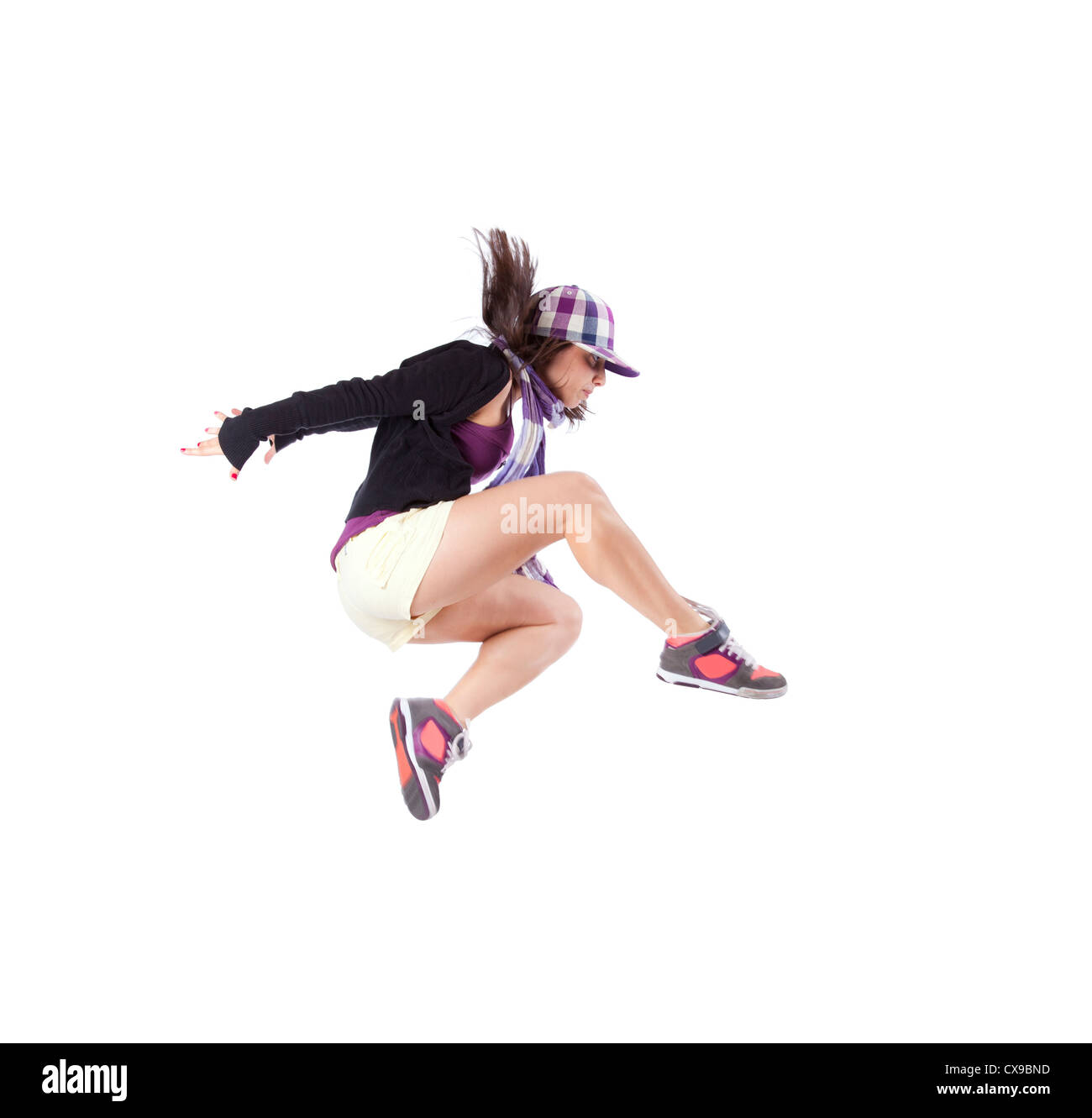 Hip hop dancer showing some movements (some motion blur Stock Photo - Alamy