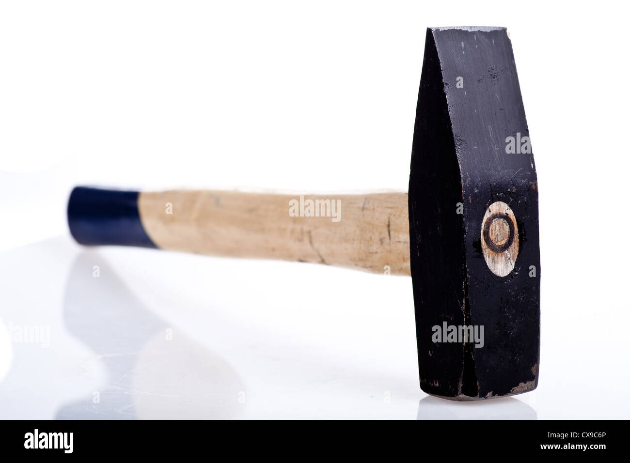 Color shot of a hammer on a white background Stock Photo - Alamy