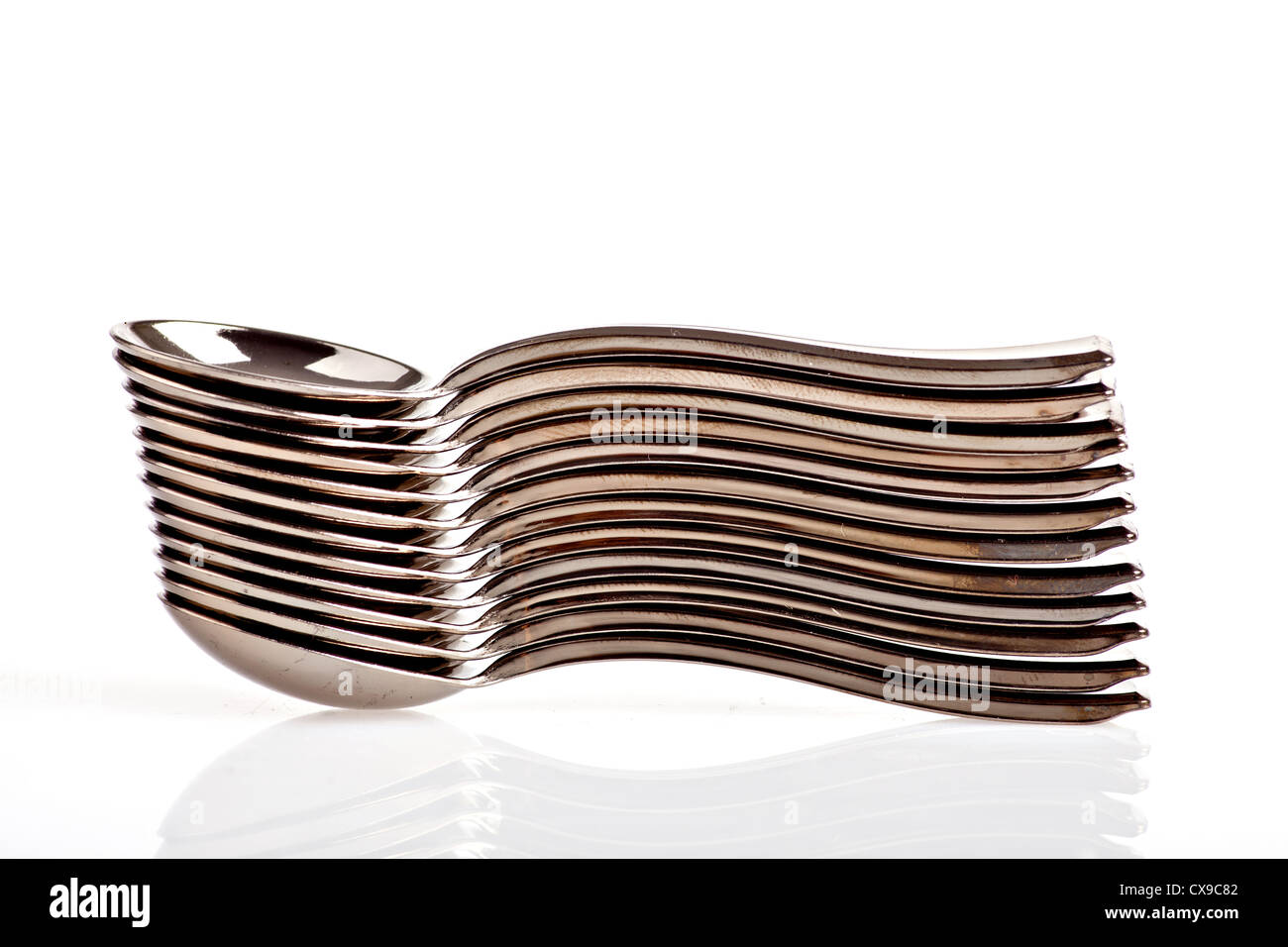 Closeup shot pile silver hi-res stock photography and images - Alamy