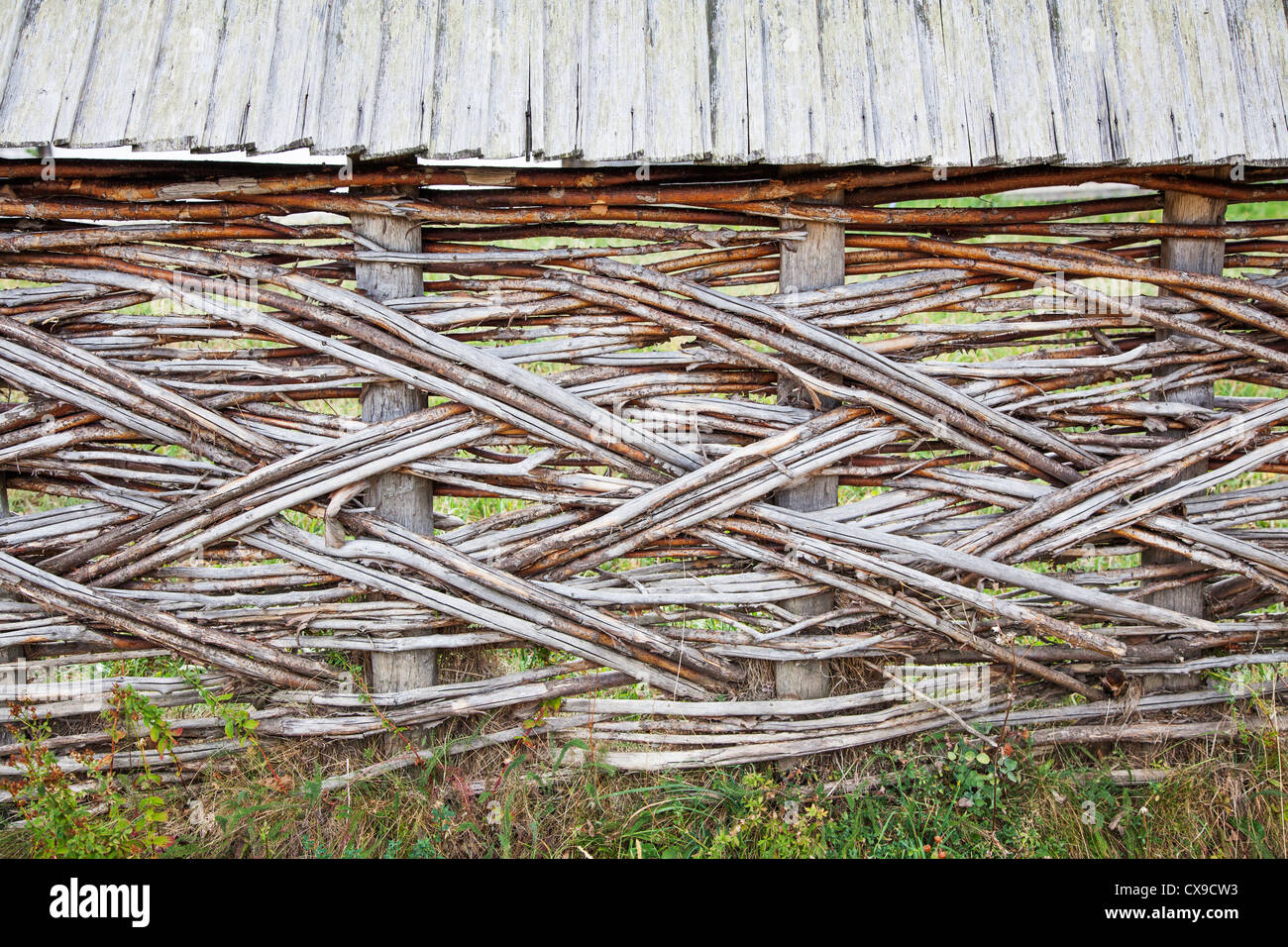 Piatra Craiului Mountains, central Romania - traditional woven wooden ...