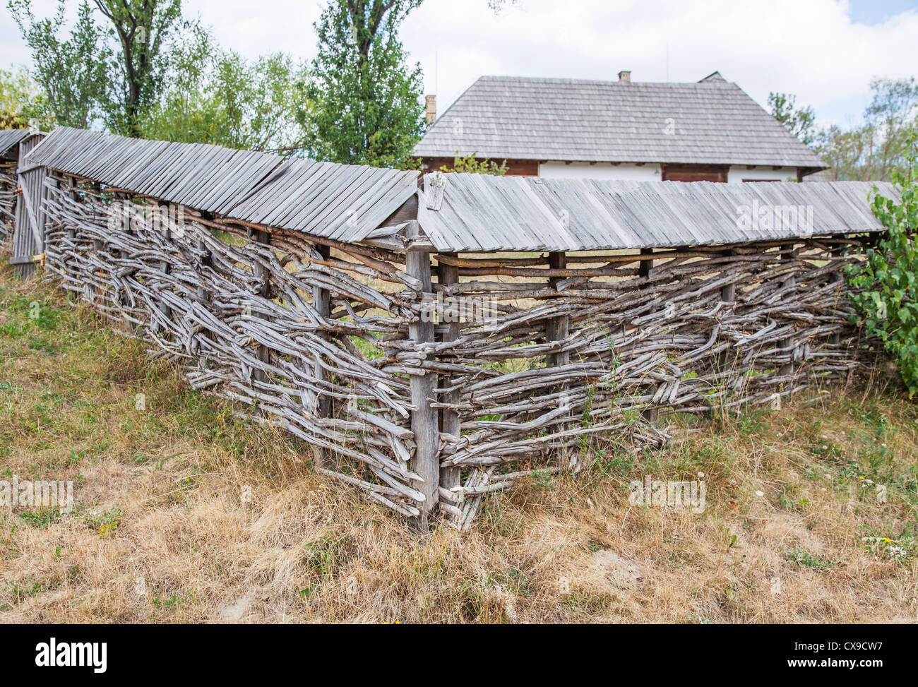 Piatra Craiului Mountains, central Romania - traditional woven wooden ...