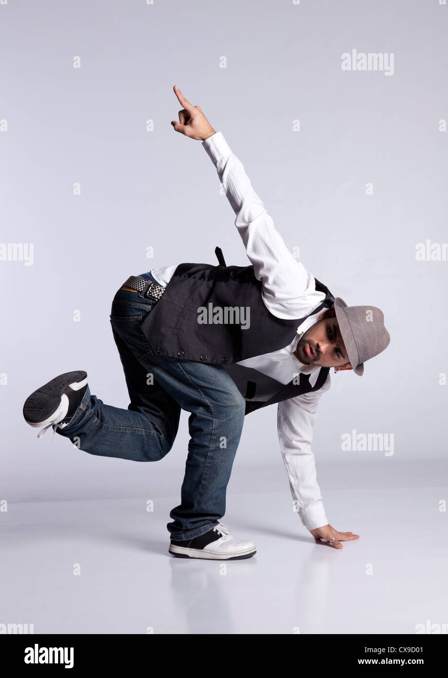 Hip hop dancer showing some movements (some motion blur Stock Photo - Alamy