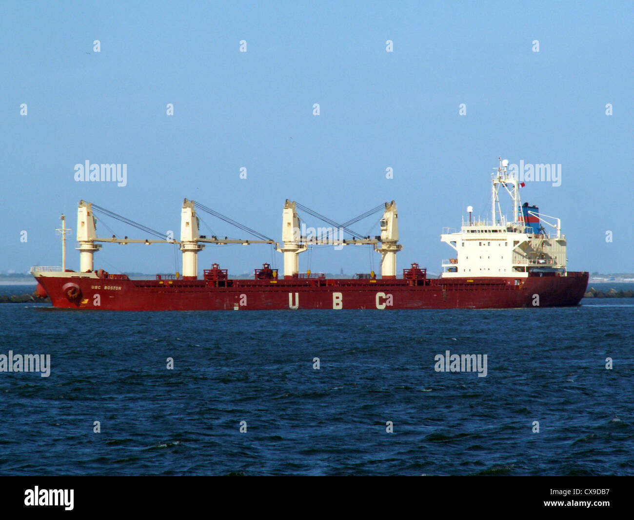 The UBC Boston is a bulk carrier vessel with IMO 9152478, docked at the ...