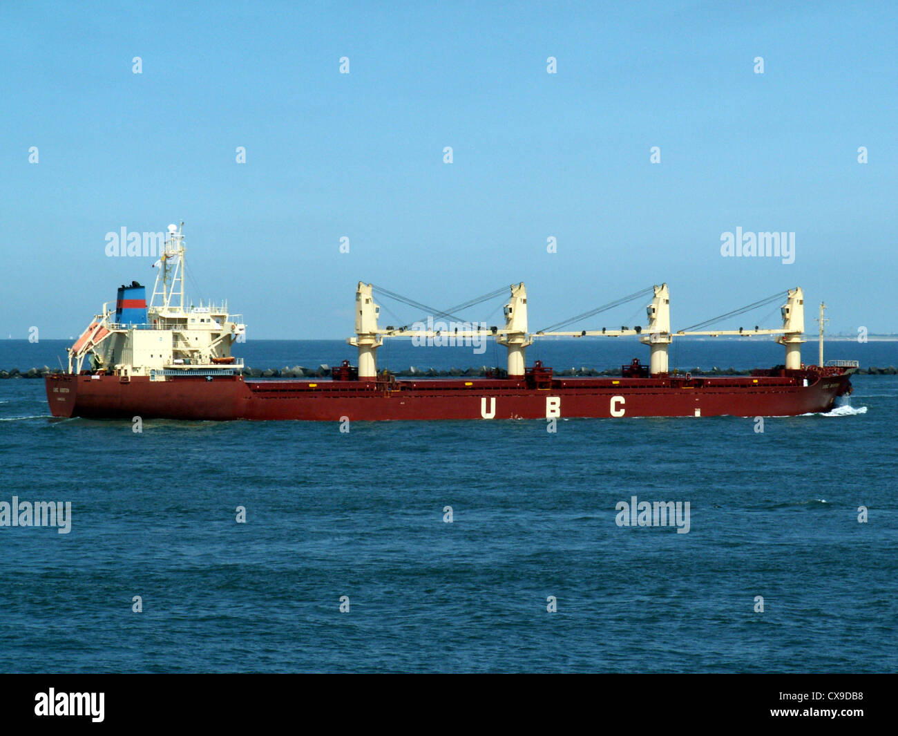 The UBC Boston, a container ship with IMO number 9152478 and callsign ...
