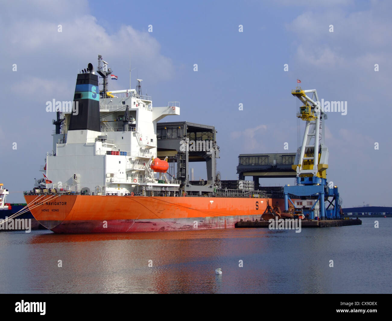 The SAGA NAVIGATOR is a large container vessel identified by IMO ...