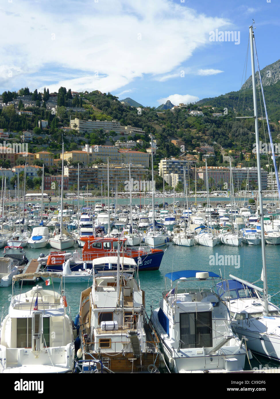 Menton harbour, France Stock Photo - Alamy