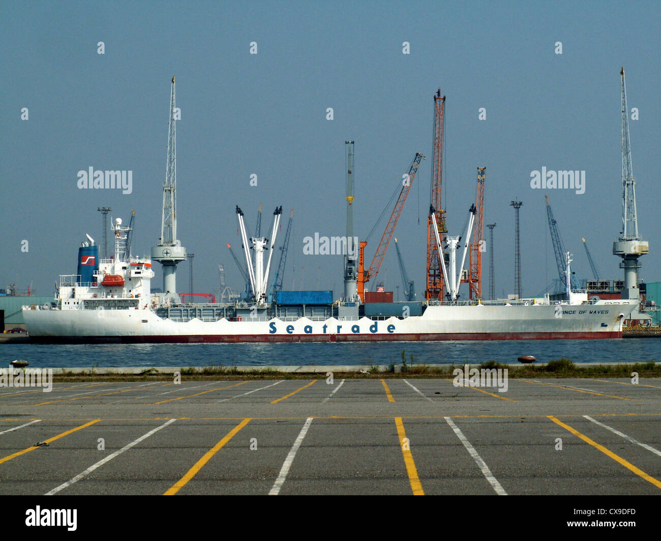 The 'Prince of Waves' (IMO 9066485) is a cargo ship specializing in container transport, known ...