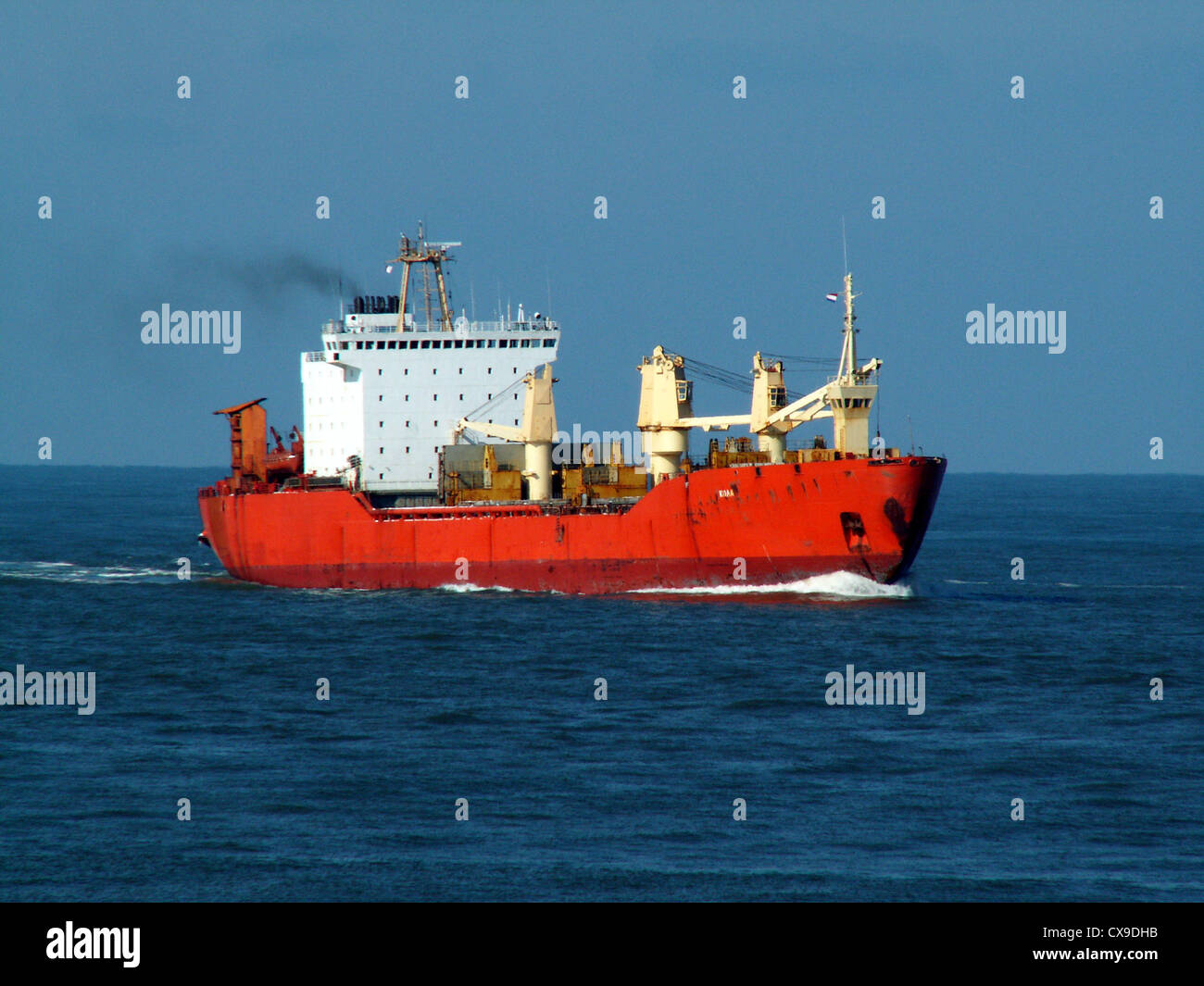The Kola, identified by IMO 8013053, is docked at the Port of Rotterdam ...