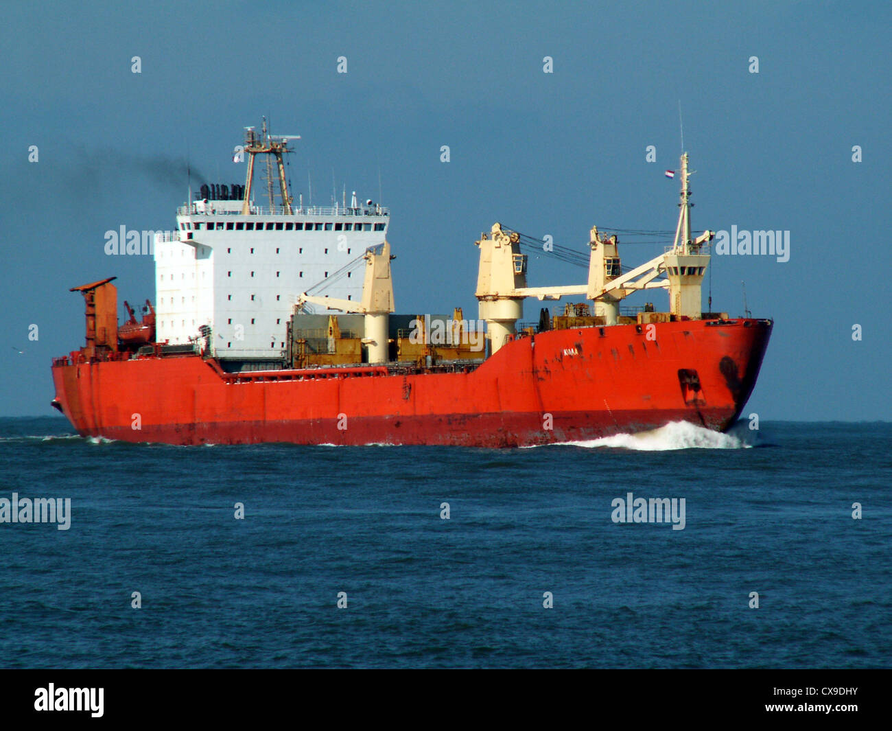 The Kola, a container ship with IMO number 8013053, is docked at the ...