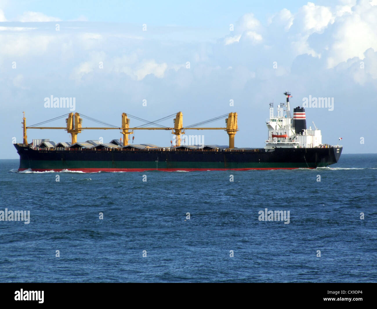 The Heian, a large container ship at the Port of Rotterdam, is used for ...