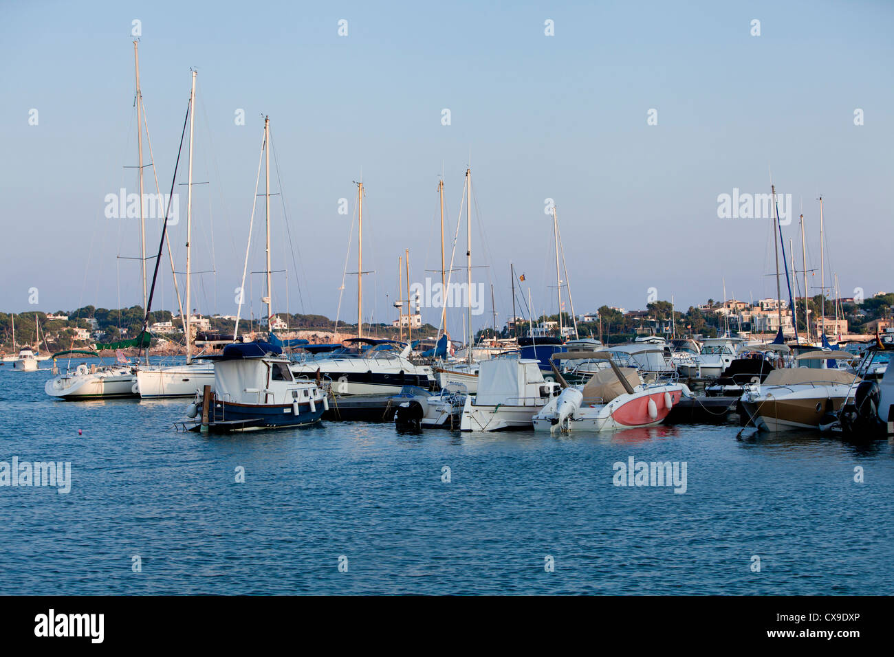fishing boat in summer outside in sea at harbour background Stock Photo ...