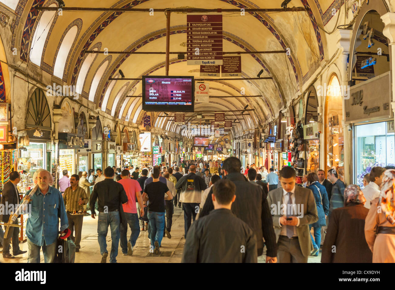 Grand Bazaar, Covered alleys, Istanbul, Turkey Stock Photo - Alamy