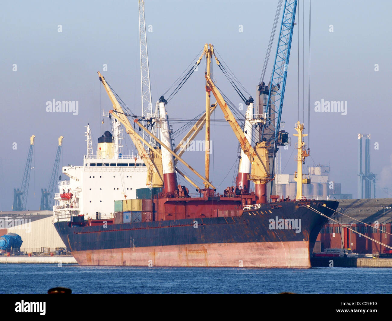 The Altair is a cargo ship docked at the Port of Antwerp. It is ...