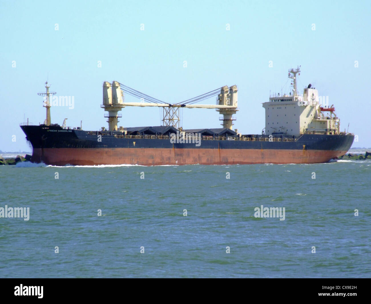 The African Sandarling P4 is docked at the Port of Rotterdam, a major ...