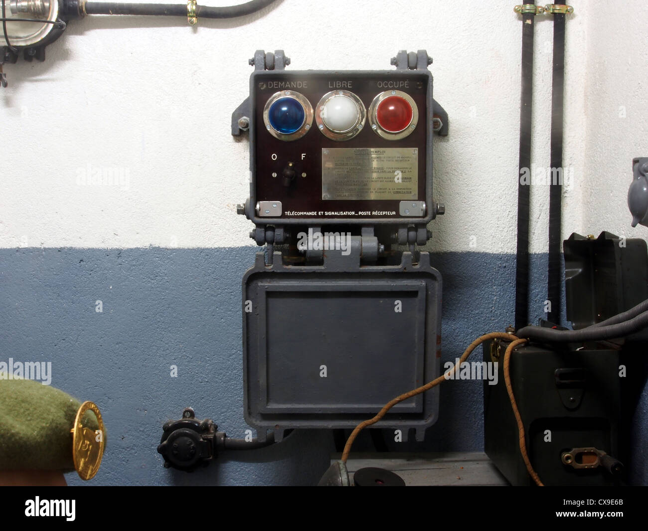 Fort de Fermont and its museum - Telecom receiver Stock Photo - Alamy