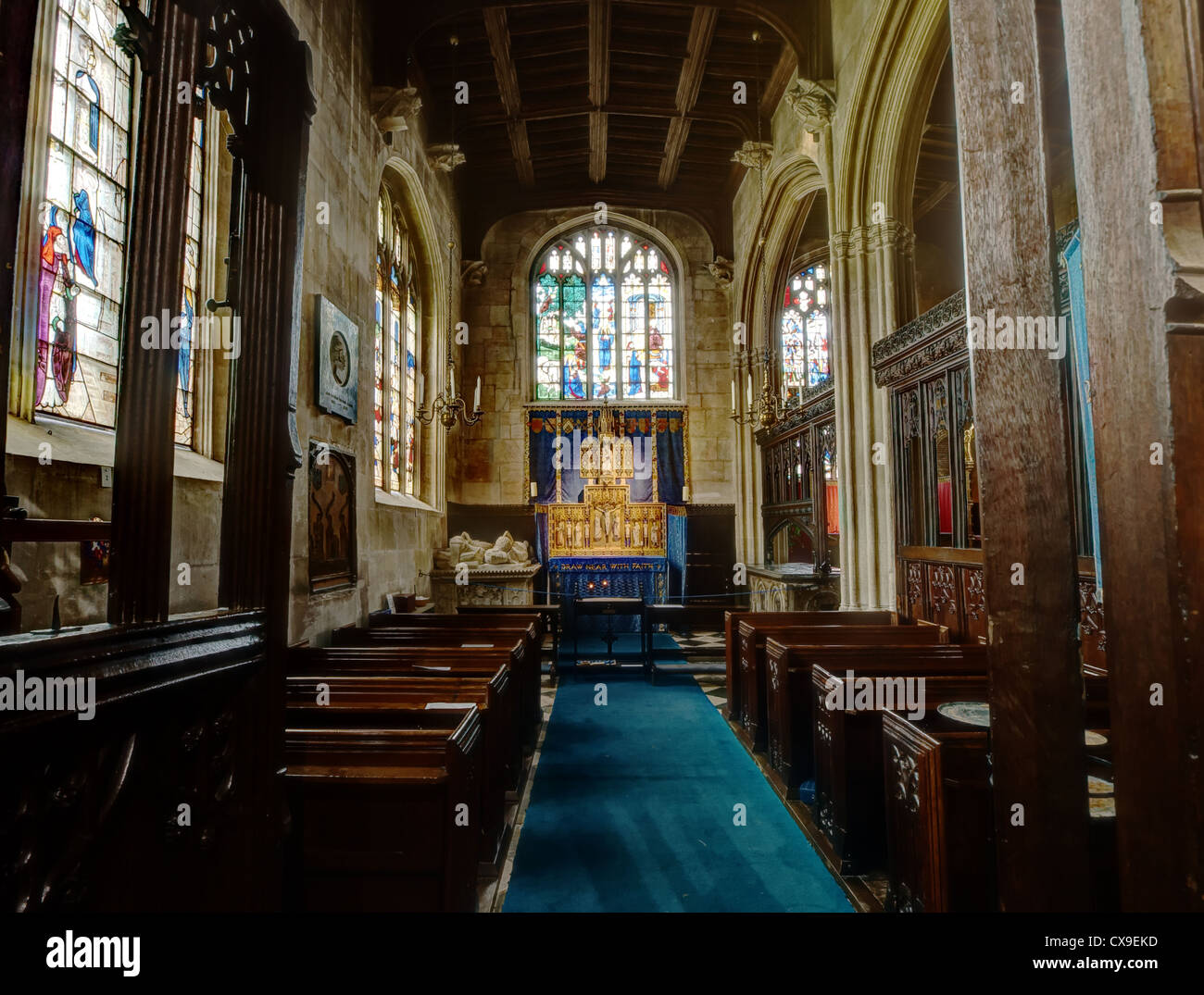 Fairford St Mary's Church Interior, Lady Chapel Stock Photo - Alamy