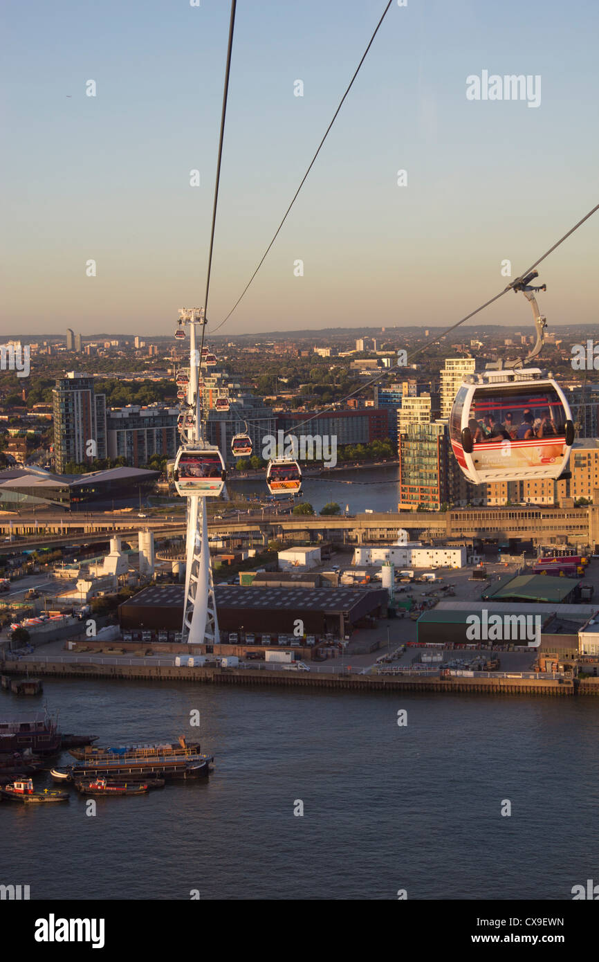 Emirates Air Line Cable Car - Docklands - London Stock Photo - Alamy