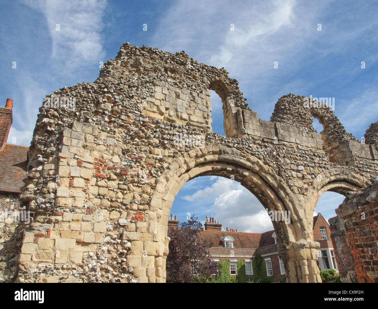 Ruins of St Augustine Abbey, Canterbury Stock Photo - Alamy
