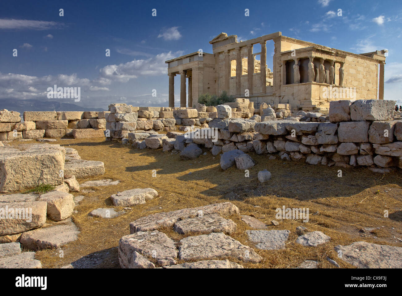 acropolis temple caryatids of the erechtheum Stock Photo - Alamy
