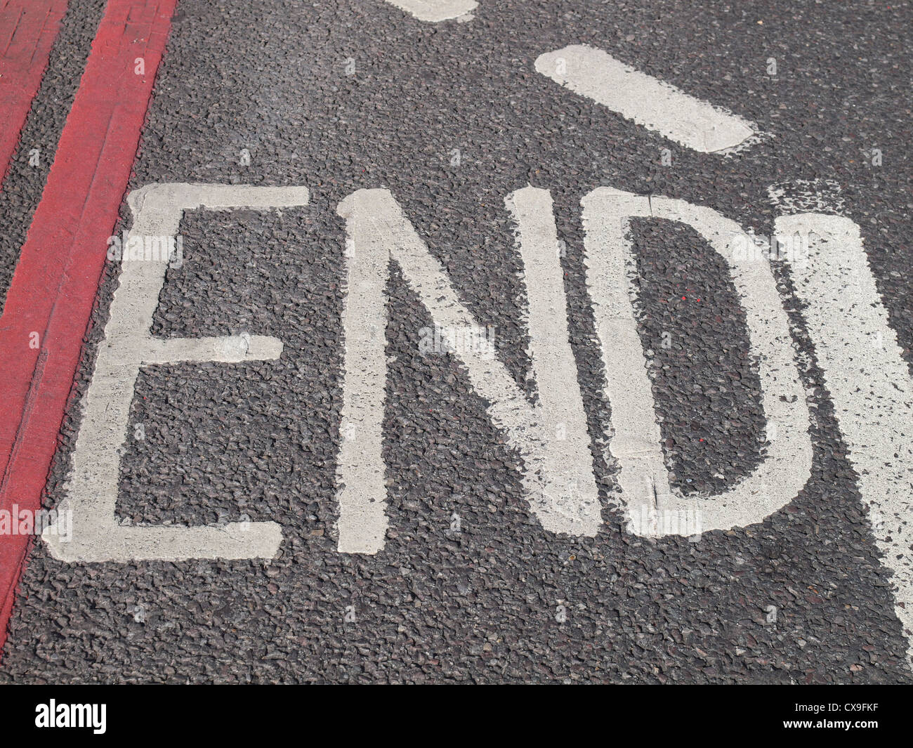 End of bike lane hi-res stock photography and images - Alamy