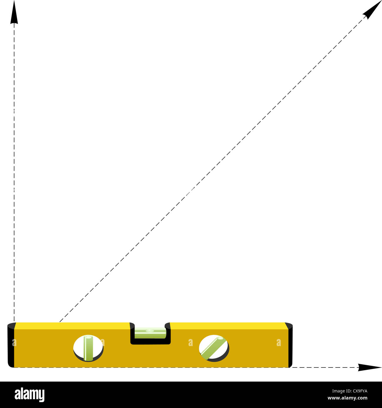 Builders level. Device for checking the vertical and horizontal levels ...